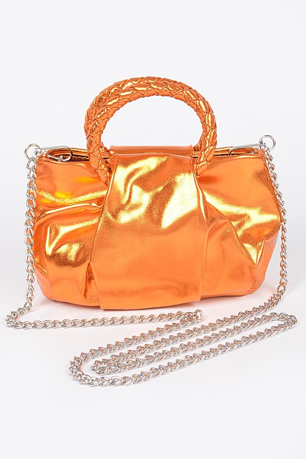 Orange Metallic Top Handle Crossbody Bag – Aquarius Brand