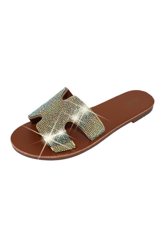 Gold Glitter Slippers – Aquarius Brand