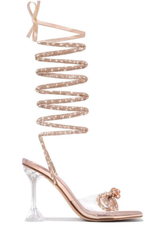 Rose Gold Glitter Rope Heels – Aquarius Brand