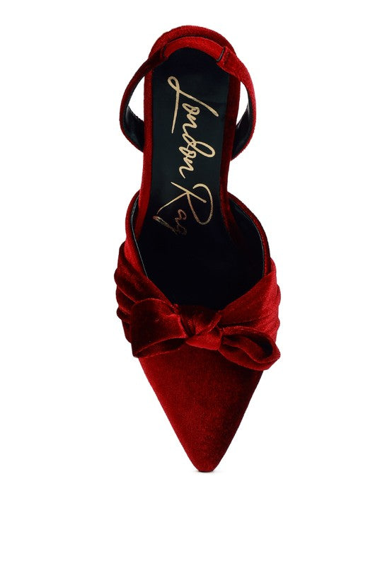 Burgundy Mayfair Velvet High Heeled Mule Sandals – Aquarius Brand